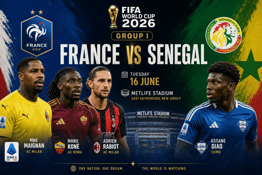 France vs Senegal Official Starting Lineups, Tuesday, 16 June 2026 ...