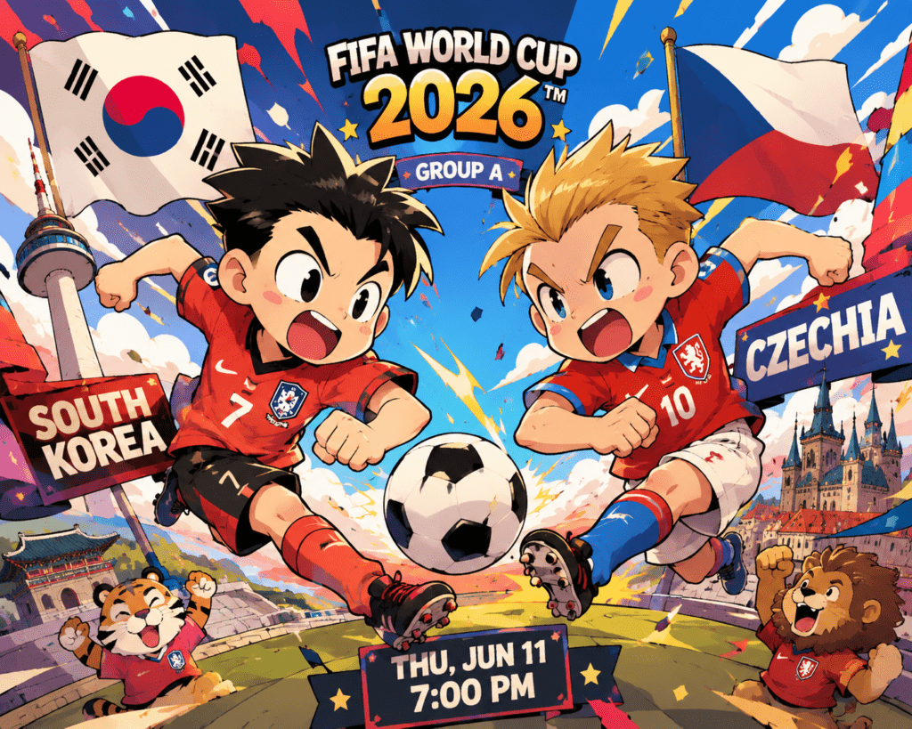 Korea vs Czech Republic Official Lineups, Thursday, 11 June 2026, FIFA ...